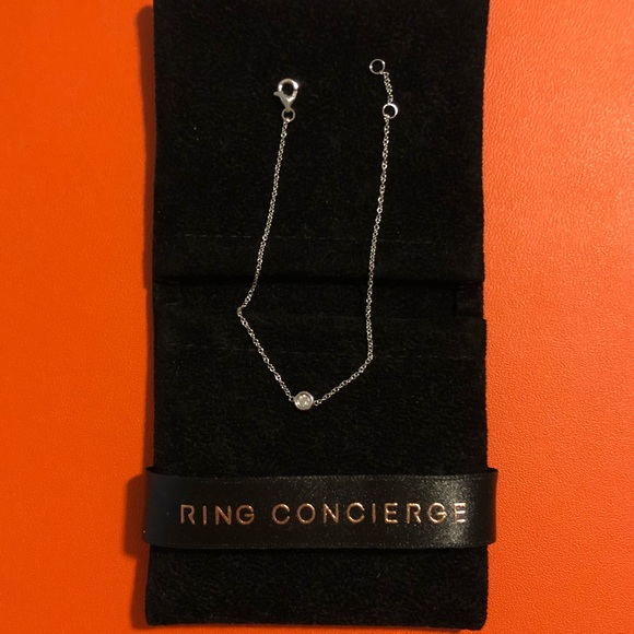 Ring Concierge | Jewelry | White Gold Single Diamond Bracelet Ring Concierge | Poshmark